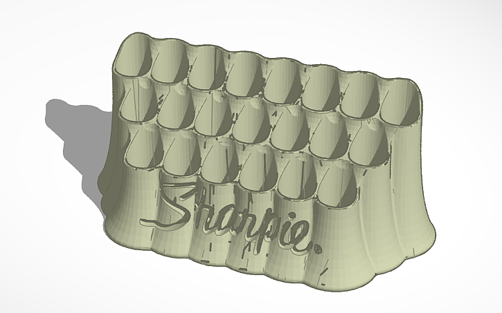 3D design Marker holder - Tinkercad