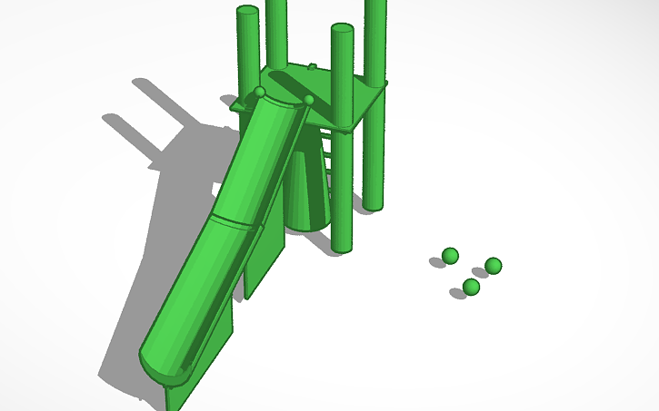 3D design Slide and balls - Tinkercad