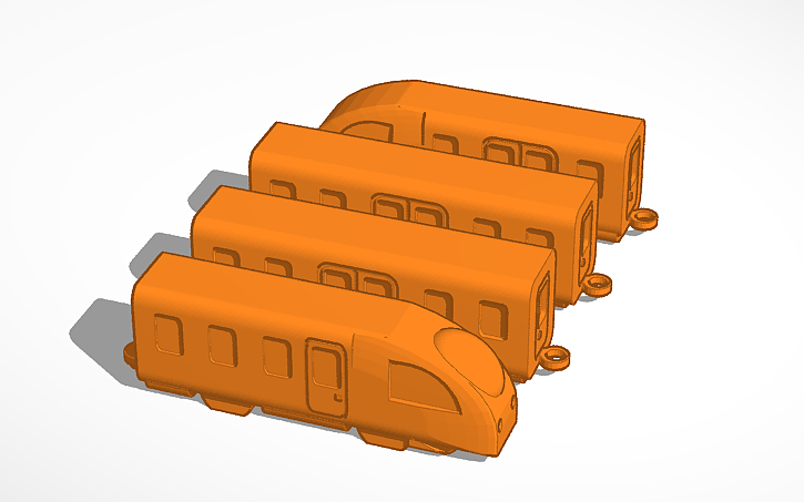 3D design Bullet Train - Tinkercad
