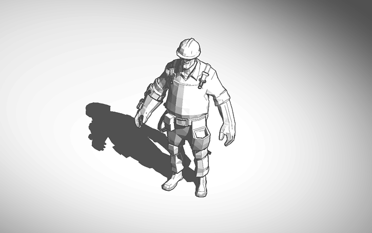 3D design TF2 Engineer - Tinkercad