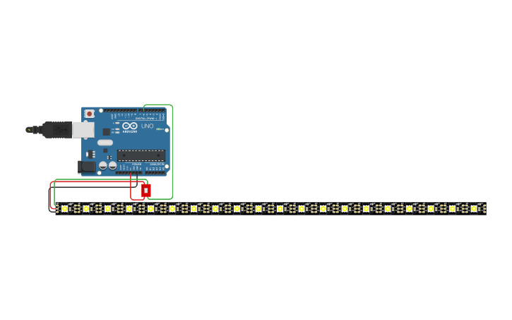 Circuit Design Led Strip Tinkercad
