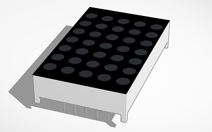 3D design 7x5 LED Dot Matrix SimLab - Tinkercad