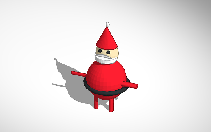 3D design Santa Claus - Tinkercad