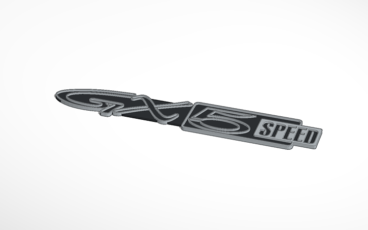 3D design Datsun 1200 GX5 Speed Badge - Tinkercad