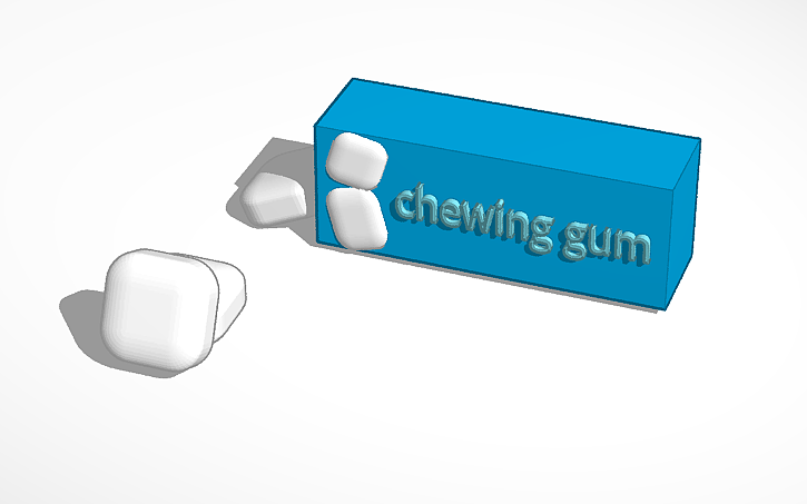 3D design chewing gum - Tinkercad