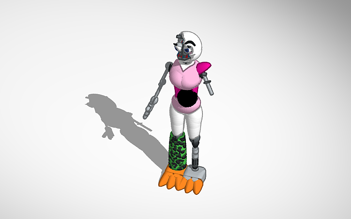 3D design ruin chica - Tinkercad
