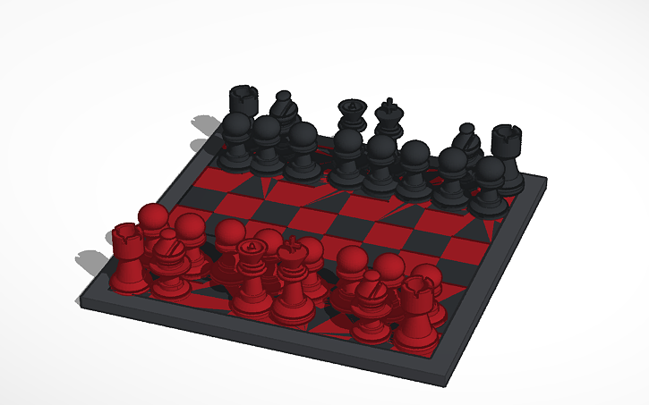 3D design chess pieces - Tinkercad
