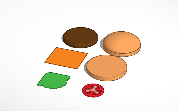 3D design Build a Burger - Tinkercad