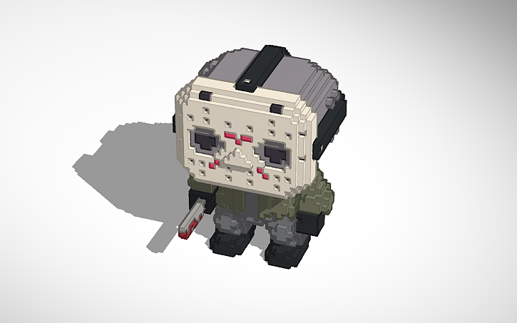 3D design Funko Pop 8-bit Jason Voorhees - Tinkercad