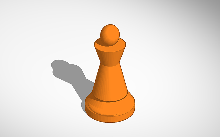 3D design Chess Pawn - Tinkercad