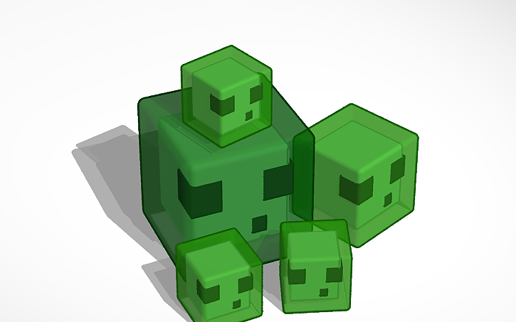 3D design Minecraft Slimes - Tinkercad