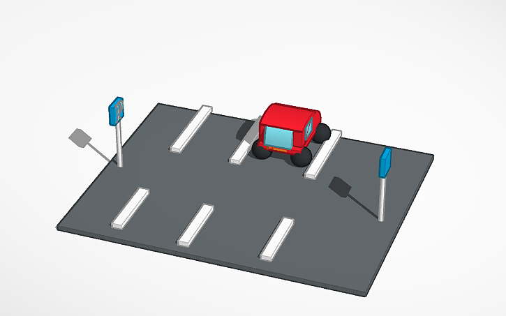 3D design Parking lot - Tinkercad