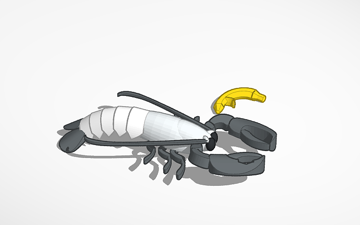 3D design lobster gun - Tinkercad