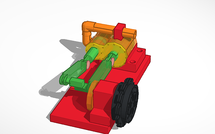 3D design assembled air engine - Tinkercad