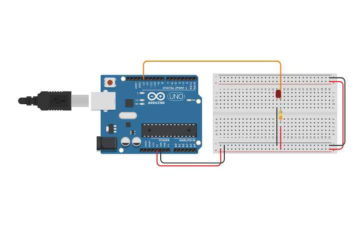 Circuit design encender y pagar led - Tinkercad