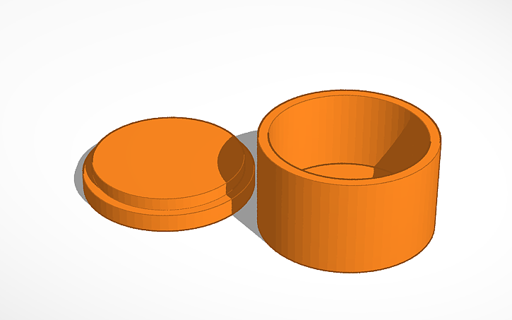 3D design Cylindrical Container - Tinkercad