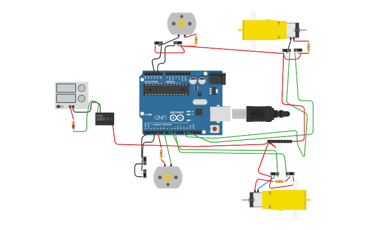 Circuit design power window autotronic - Tinkercad