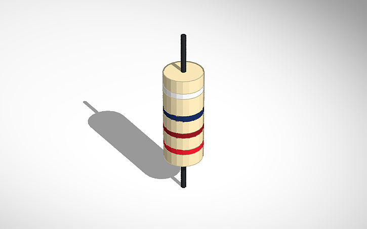 3D design RESISTOR BERBENTUK 3D - Tinkercad