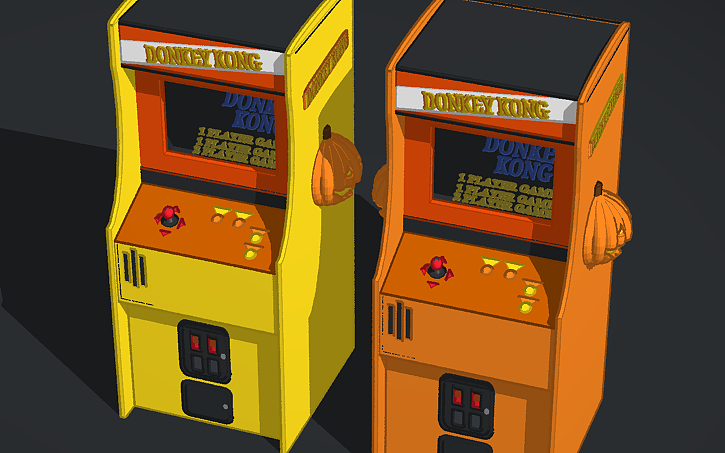 3D design Halloween donkey Kong - Tinkercad