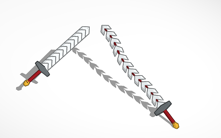 3D design WHIP SWORD - Tinkercad