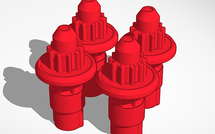 3D design Beyblade X Taper Rush bit - Tinkercad