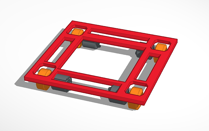 3D design 4 wheel bot - Tinkercad