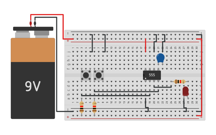 Circuit design Part B. Bistable Circuit - Tinkercad