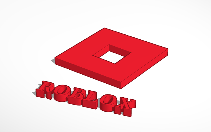 3D design Roblox Sign - Tinkercad