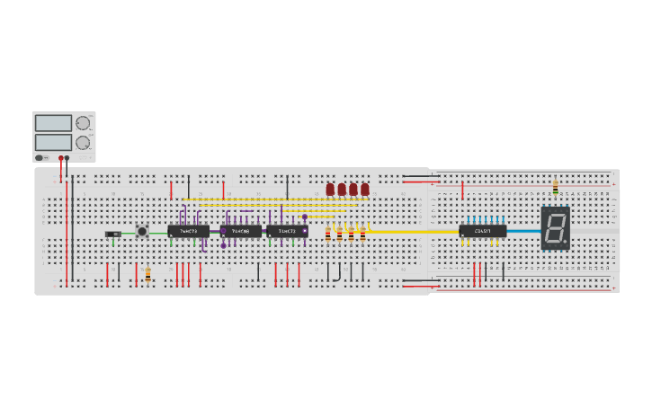 Circuit Design 4 Bit Counter Adapted Tinkercad