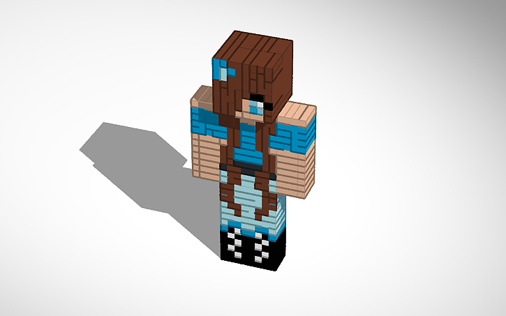 3D design Minecraft Girl - Tinkercad