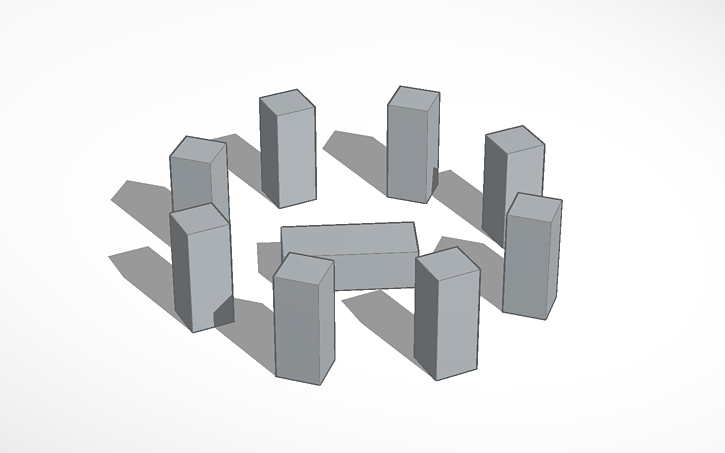 3D design Stone Hedge - Tinkercad
