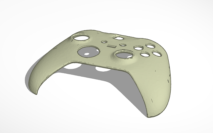 3D design xbox controller faceplate - Tinkercad