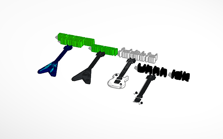 3D design My favorite guitars - Tinkercad