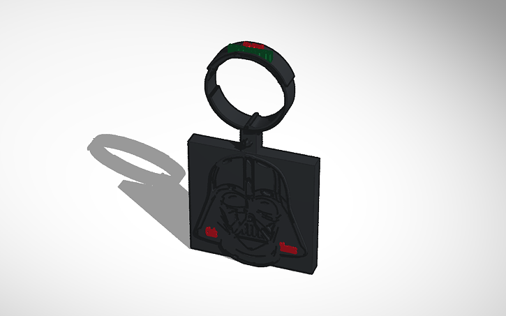 3D design Starwars Vader key chain - Tinkercad