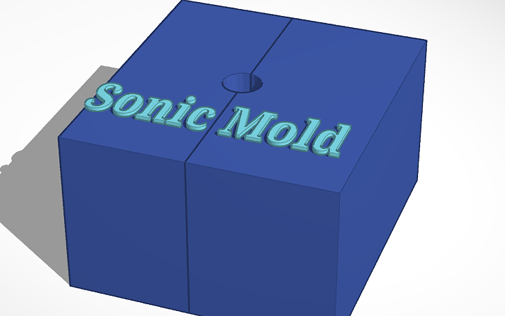 3D design Sonic Mold - Tinkercad