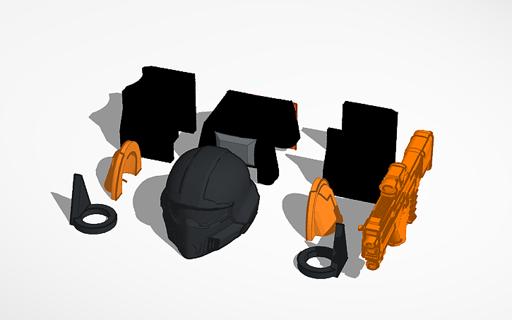 3D design HellDiver armor Lego - Tinkercad