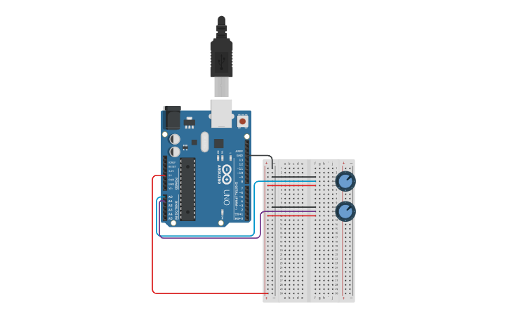 Circuit design Arduino Serial Communication - Demo - Tinkercad