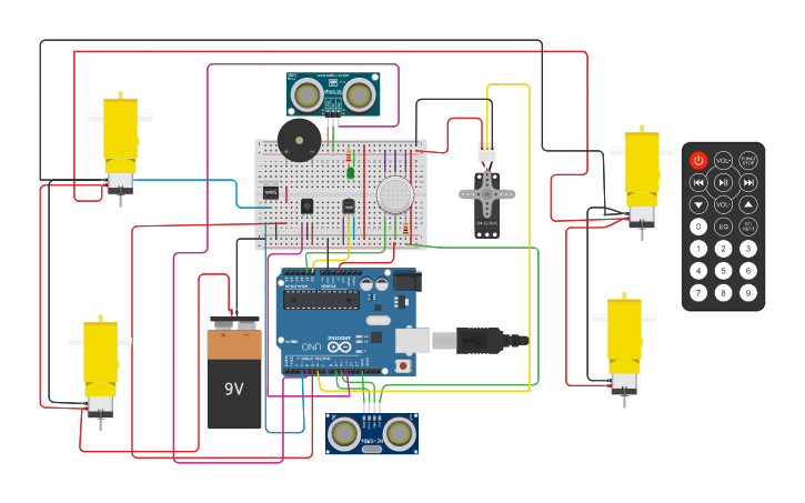 Circuit Design Smart Agricultural Robot Tinkercad