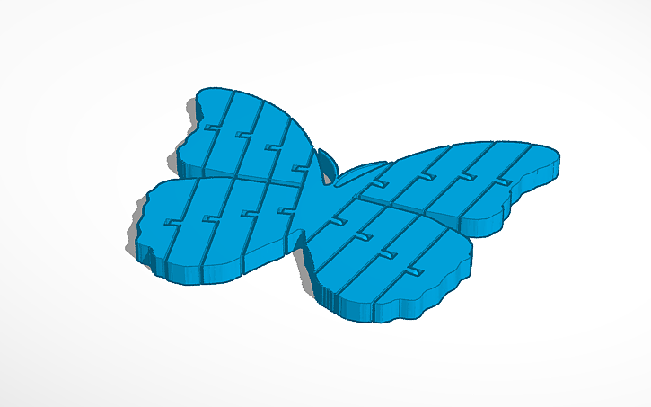 3D design Articulated Butterfly - Tinkercad