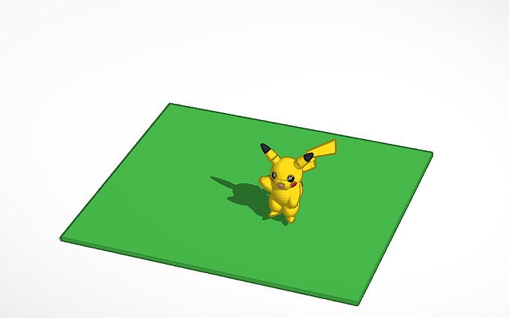 3D design Pikachu - Tinkercad
