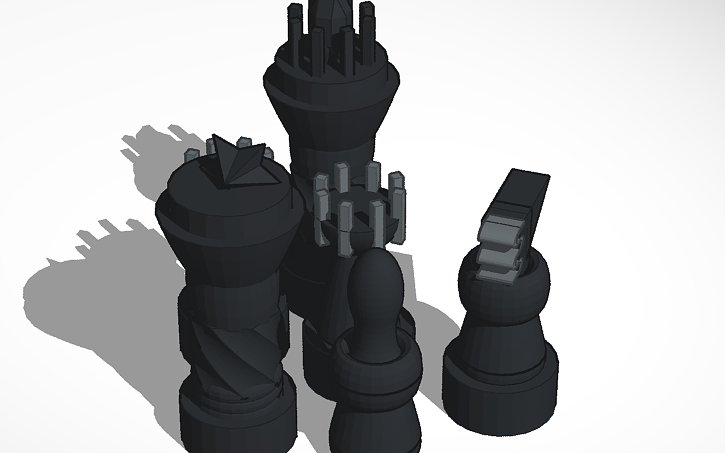 3D design Chess pieces - Tinkercad