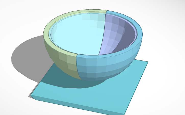 3D design Plate + Base - Tinkercad
