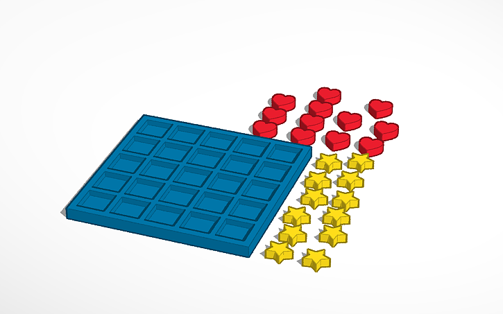 3D design Tic-Tac-Toe - Tinkercad