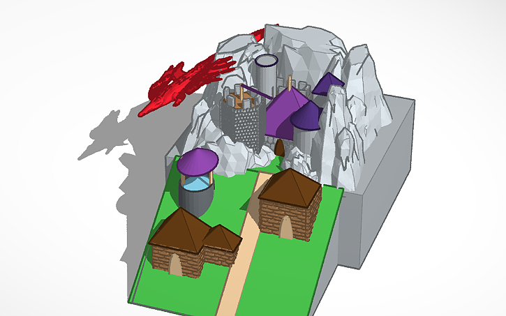 3D design fantasy castle - Tinkercad