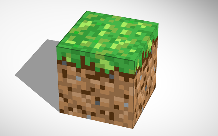 3D design Minecraft Grass Block - Tinkercad