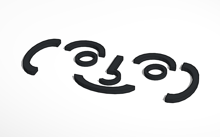 3D design Le lenny face lol - Tinkercad