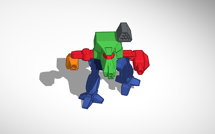 3D design Bushwacker Battlemech Battletech - Tinkercad