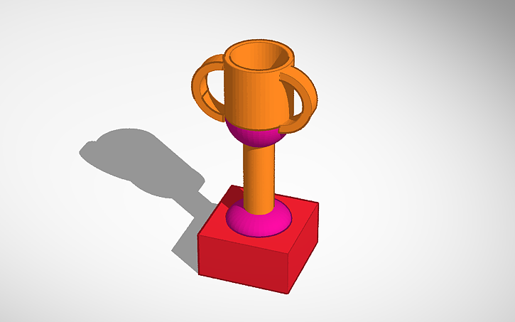 3D design how to make a trophy finished - Tinkercad