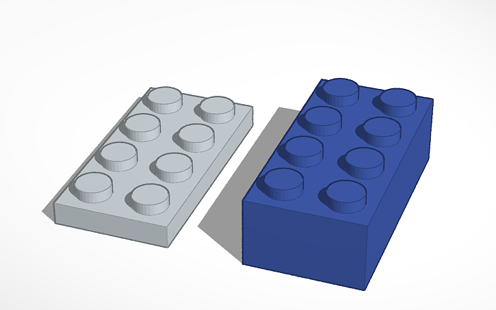 3D design Lego Bricks 2x4 - Tinkercad