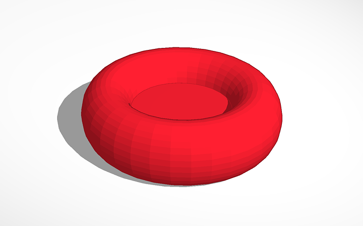 3D design Red Blood Cell - Tinkercad